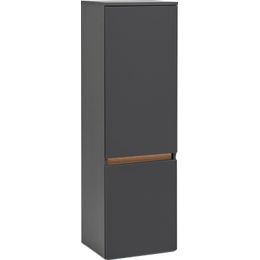 Midischrank Welltime, B:40cm H:130cm T:35cm, grau, MDF, Badezimmer, Schränke, "Lienz"
