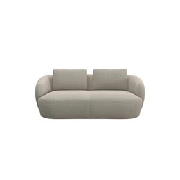 2,5-Sitzer FLEXLUX, B:186cm H:85cm T:102cm, beige, 100% Polyester, Sofas, "Torino, rund, Couch, Loveseat", Modernes, organisches Sofa-Design,