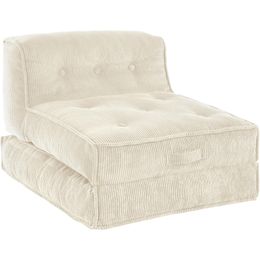 Sessel Inosign, B:83cm H:77cm T:83cm, beige, 100% Polyester, Wohnzimmer, Sessel, "Pia", Loungesessel aus Cord, in 2 Größen, Pouf-Funktion.