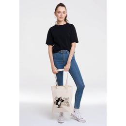 logoshirt Damen Henkeltasche "Der kleine Maulwurf - Rollschuhe", beige, Baumwolle, bedruckt, Taschen, mit coolem Motiv