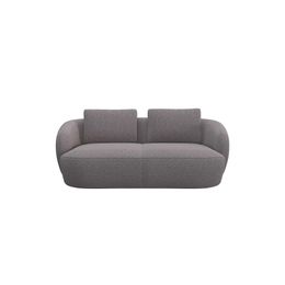2,5-Sitzer FLEXLUX, B:186cm H:85cm T:102cm, braun, 100% Polyester, Sofas, "Torino, rund, Couch, Loveseat", Modernes, organisches Sofa-Design,