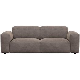 2,5-Sitzer FLEXLUX, B:219cm H:73cm T:102cm, braun, 85% Polyester/15%Polyamide, Sofas, "Lucera Sofa, super bequem durch hochwertigen Sitzaufbau mit