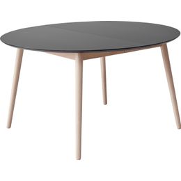 Esstisch, B:135cm H:73,5cm T:135cm, grau, HAMMEL FURNITURE, Tischplatte: Graphit nanobehandeltes Fenix-Laminat (schwarzer Rand), Gestell: Wei&szlig;