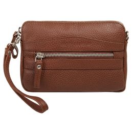 Betty Barclay Damen Abendtasche, braun, Leder, Strukturmuster, Taschen, echt Leder