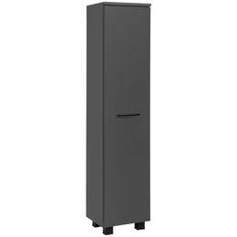 Midischrank Welltime, B:30cm H:130cm T:27cm, grau, MDF, Badezimmer, Schr&auml;nke, "Trento, verschiedene Ausf&uuml;hrungen und Farben", Badm&ouml;bel, Breite 30 cm,