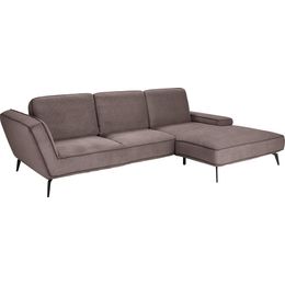 Ecksofa, B:304cm H:90cm T:190cm, grau, SET ONE BY Musterring, 95% Polyester 5% Polyamid, Wohnzimmer, Sofas, "SO 4500, Füße schwarz matt, inkl