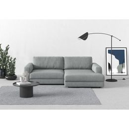 Ecksofa Trendmanufaktur, B:250cm H:84cm T:176cm, grau, 100% Polyester, Wohnzimmer, Sofas, "Bourbon, Mega Designsofa mit tollem Sitzkomfort, Breite