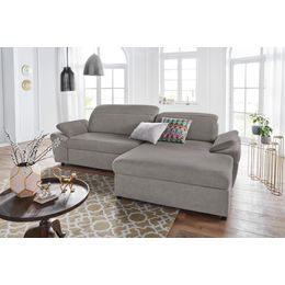 Ecksofa, B:278cm H:98cm T:165cm, grau, exxpo - SOFA FASHION, Wohnzimmer, Sofas, "Kyoto, inkl. Kopfteil- und Armteilverstellung, hoher Sitzkomfort",
