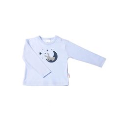 Liliput M&auml;dchen Langarmshirt "Mond mit Hase", blau, Gr. 62, bedruckt, 100% Baumwolle, Shirts, mit Druckkn&ouml;pfen auf der Schulter