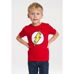 logoshirt Mädchen T-Shirt "DC - Flash Logo", rot, Gr. 158, bedruckt, 100% Baumwolle, Shirts, mit coolem The Flash-Logo