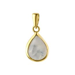Vivance Damen Kettenanh&auml;nger "375/- Gelbgold Mondstein", one-size, Gold, 0,7 g, gelb, Gold, Schmuckanh&auml;nger