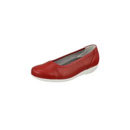 Natural Feet Damen Ballerina "Annabelle", Gr. 35, rot, Leder, Schuhe, mit federnder Laufsohle