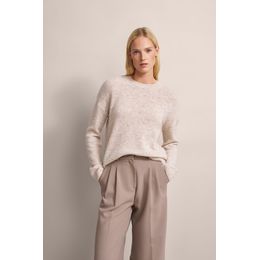 Bugatti Damen Rundhalspullover, beige, Gr. L, unifarben, 48% Polyamid, 22% Alpaka, 22% Polyacryl, 8% Wolle, Pullover, aus Alpaka-Wollmischung