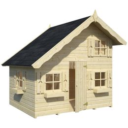 Palmako Kinder Spielhaus "Tom 3,8 m²", beige, Holzwerkstoff, B:258cm H:228cm T:224cm, Spielhäuser, mit Vorgefertigte Wandelemente