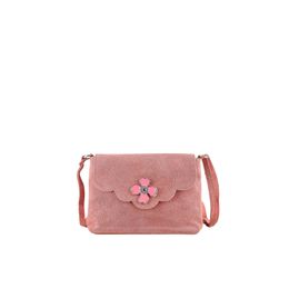 Allgäu Rebell ALLGÄU REBELL Damen Umhängetasche "Blümchen", pink, Leder, Taschen, Designed im Allgäu