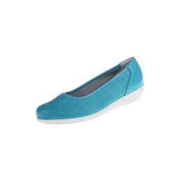 Natural Feet Damen Ballerina "Catharina", Gr. 38, blau, Leder, Schuhe, mit Memolatex-Einlegesohle