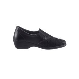 CLASSIC Damen Slipper, Gr. 41, schwarz, Glattleder, Basic, Schuhe