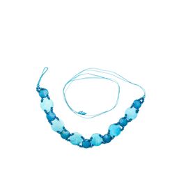 Damen Taillengürtel "Muscheln", blau, Basic, Collezione Alessandro, unifarben, Materialmix, Gürtel, Muschelgürtel zum Binden
