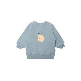 Liliput Mädchen Sweatshirt "Zitrone", blau, Gr. 86, bedruckt, 80% Baumwolle, 20% Polyester, Sweatshirts, mit niedlichem Zitronen-Print