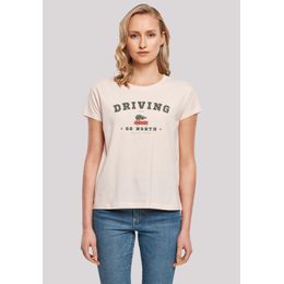 F4NT4STIC Damen T-Shirt "Driving Home Weihnachten", pink, Gr. XL, Obermaterial: 100% Baumwolle, Shirts, Weihnachten, Geschenk, Logo