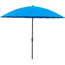 Sonnenschirm Garden Pleasure, blau, Bezug: 100% Polyester, Standschirme, mit 24 Streben, blau