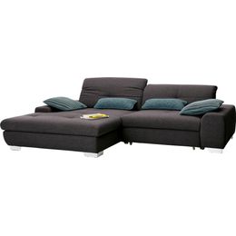 Ecksofa, B:276cm H:89cm T:198cm, braun, SET ONE BY Musterring, 100% Polyester, Wohnzimmer, Sofas, "SO 1200 inkl. Sitztiefen- & Rückenverstellung für