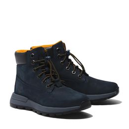 Timberland Mädchen Schnürboots "KILLINGTON TREKKER MID LACE UP SNEAKER", Gr. 36, blau, Leder, Synthetik, Schuhe, Winterschuhe, Sneakerboots,