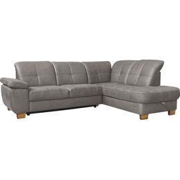 Ecksofa Alina, B:260cm H:98cm T:219cm, grau, Microfaser GDU (100% Polyester), Wohnzimmer, Sofas, "Karima", inkl. Rückenlehnenverstellung, wahlweise