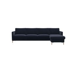 Ecksofa FLEXLUX, B:280cm H:85cm T:159cm, blau, Wohnzimmer, Sofas, "Fiore, L-Form, bequem und komfortabel durch hochwertigem Sitzaufbau", schmale