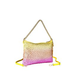 Damen Schultertasche "Bling", Collezione Alessandro, pink, Polyurethan (PU), Taschen, mit tausenden Strass Glitzersteinen