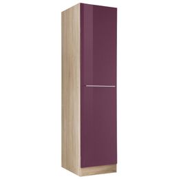 Seitenschrank KOCHSTATION, B:50cm H:200cm T:60cm, lila, Küche, Schränke, "KS-Eton"