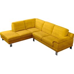 Ecksofa Egoitaliano, B:240cm H:84cm T:212cm, gelb, Luxus-Micofaser Lederoptik (100% Polyester) ist ein neues technisches Gewebe mit einem visuellen