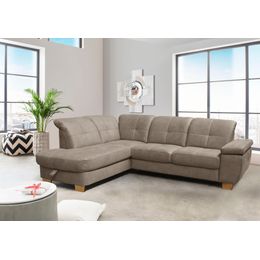 Ecksofa Alina, B:277cm H:98cm T:219cm, beige, Microfaser GDU (100% Polyester), Wohnzimmer, Sofas, "Karima", inkl. Rückenlehnenverstellung, wahlweise