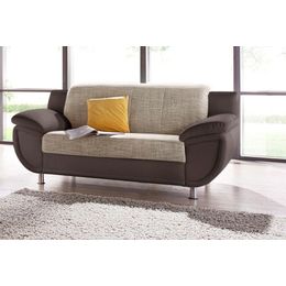 2-Sitzer Trendmanufaktur, B:178cm H:85cm T:94cm, braun, Kunstleder SOFTLUX / Struktur (77% Polyester; 23% Polyacryl);Luxus-Microfaser ALCAZAR (100%