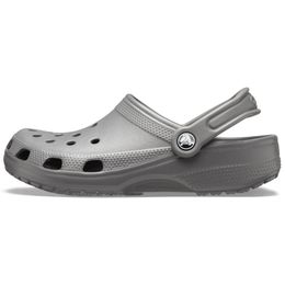 Crocs Damen Clog "Classic", Gr. 45, grau, Croslite , Schuhe, Sommerschuh, Gartenschuh, Poolslides, mit typischem Logo