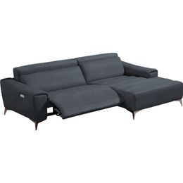 Ecksofa Egoitaliano, B:266cm H:95cm T:163cm, grau, Wohnzimmer, Sofas, "Suzette, Designsofa mit hohem Sitzkomfort", mit Recamiere, inkl. 1