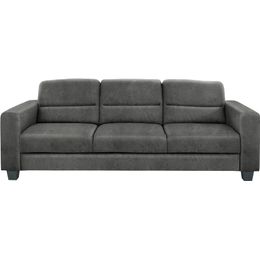 3-Sitzer Trendmanufaktur, B:232cm H:85cm T:92cm, grau, Sofas, "Chamber mit hohem Sitzkomfort", in zeitloser Optik, Kopfstützen optional bestellbar