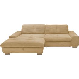 Ecksofa, B:276cm H:89cm T:198cm, gelb, SET ONE BY Musterring, 100% Polyester, Wohnzimmer, Sofas, "SO 1200 inkl. Sitztiefen- & Rückenverstellung für