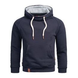 Herren Kapuzenpullover "ASBeeno", blau, Gr. S, Alessandro Salvarini, Obermaterial: 65% Baumwolle, 35% Polyester, Pullover, mit Kapuze