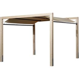 Pavillon Weka, beige, Garten, Pavillons, "Gartenoase 235", hochwertige, stabile Leimholzkonstruktion
