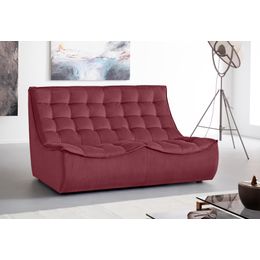 2-Sitzer Calia italia, B:162cm H:88cm T:102cm, lila, Luxus-Microfaser Selfie (100% Polyester), Sofas, "Banjo, italienisches Doppelsofa, als 2-Sitzer