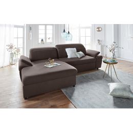 Ecksofa, B:278cm H:98cm T:165cm, braun, exxpo - SOFA FASHION, Wohnzimmer, Sofas, "Kyoto, inkl. Kopfteil- und Armteilverstellung, hoher Sitzkomfort",