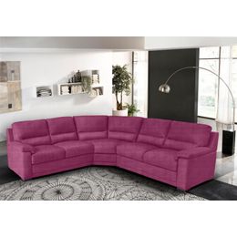Ecksofa Egoitaliano, B:266cm H:90cm T:246cm, pink, Luxus-Mikrofaser BLUSH (100% Polyester) ist ein innovatives Mikrofasergewebe mit wasser- und
