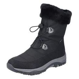 Winterboots Rieker Gr. 38, schwarz Damen Schuhe mit Fellimitat-Besatz am Schaftrand