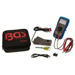 BGS-technic BGS Multimeter "Kfz-Digital-Multimeter mit USB-Schnittstelle" Spannungsprüfer Antrieb 6,3 mm (14") 12,5 mm (12") blau