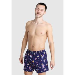 Lousy Livin Underwear LOUSY LIVIN Herren Boxershorts "Coconut & Cocktails", Gr. S, lila, 100% Baumwolle, Unterhosen, mit buntem Allover-Print