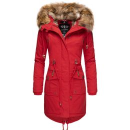 Navahoo Damen Wintermantel "Rosinchen", rot, Gr. S, Oberstoff: 100% Baumwolle; Futter: 100% Polyester; Wattierung: 100% Polyester; &Auml;rmelfutter: 100%
