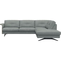 Ecksofa FLEXLUX, B:268cm H:81cm T:224cm, blau, 62% Polyester/17%Baumwolle/14%Viscose/7%Leinen, Wohnzimmer, Sofas, "Glow bequem und komfortabel durch