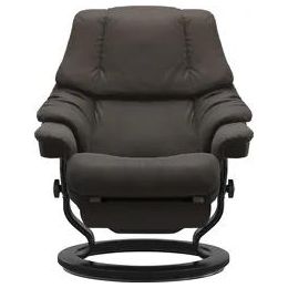 Relaxsessel stressless "Reno" Sessel Gr. Leder BATICK, PowerTM Leg & Back-Classic Base Schwarz-M, B/H/T: 79cm x 98cm x 78cm, braun (brown batick) elektrisch verstellbar, optional 2-motorisch, Größe M & L