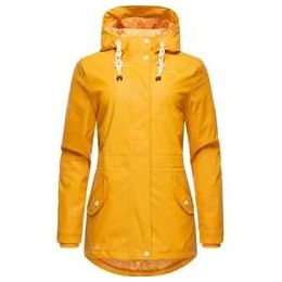 Regenjacke Navahoo "Oceans Heart" Gr. XXL (44), gelb Damen Jacken stylischer wasserdichter Regenmantel mit Kapuze